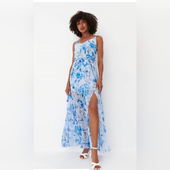 Mohito | Dresses | Mohito Maxi Dress With Flowers In Blue New With Tag ...
